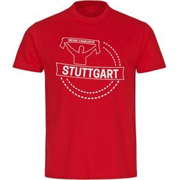 multifanshop® Herren T-Shirt - Stuttgart - Meine Fankurve - Druck weiß