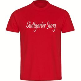 multifanshop® Kinder T-Shirt - Stuttgart - Stuttgarter Jung - Druck weiß