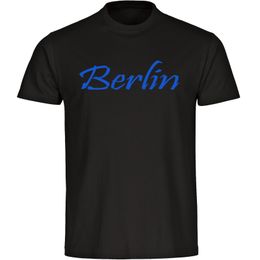 multifanshop Kinder T-Shirt - Berlin blau - Schriftzug - Druck blau - Kind