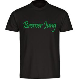 multifanshop Kinder T-Shirt - Bremen - Bremer Jung - Druck grün - Kind