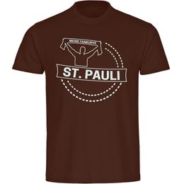 multifanshop® Herren T-Shirt - St. Pauli - Meine Fankurve - Druck weiß