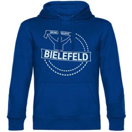 multifanshop® Kapuzen Sweatshirt - Bielefeld - Meine Fankurve - Druck weiß