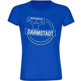 multifanshop Damen T-Shirt - Darmstadt - Meine Fankurve - Druck weiß - Frauen