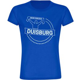 multifanshop Damen T-Shirt - Duisburg - Meine Fankurve - Druck weiß - Frauen