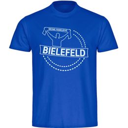 multifanshop Herren T-Shirt - Bielefeld - Meine Fankurve - Druck weiß - Männer