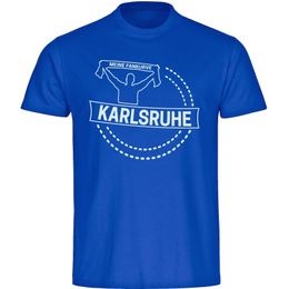 multifanshop® Herren T-Shirt - Karlsruhe - Meine Fankurve - Druck weiß