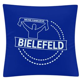 multifanshop® Kissenbezug - Bielefeld - Meine Fankurve - Druck weiß