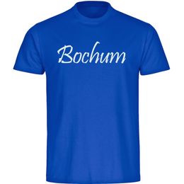 multifanshop® Herren T-Shirt - Bochum - Schriftzug - Druck weiß