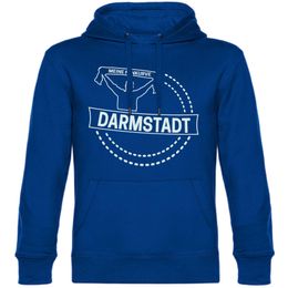 multifanshop® Kapuzen Sweatshirt - Darmstadt - Meine Fankurve - Druck weiß