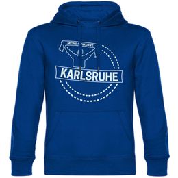 multifanshop® Kapuzen Sweatshirt - Karlsruhe - Meine Fankurve - Druck weiß