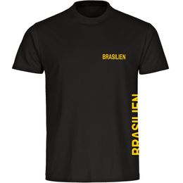 multifanshop® Kinder T-Shirt - Brasilien - Brust & Seite - Druck grün