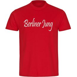 multifanshop Kinder T-Shirt - Berlin rot - Berliner Jung - Druck weiß - Kind