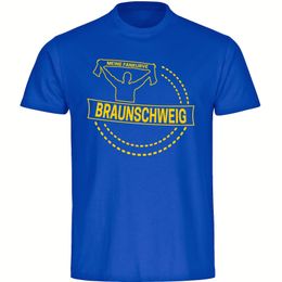 multifanshop® Herren T-Shirt - Braunschweig - Meine Fankurve - Druck gelb