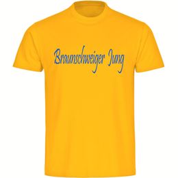 multifanshop Kinder T-Shirt - Braunschweig - Braunschweiger Jung - Druck blau - Kind