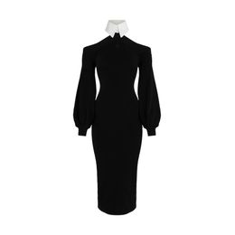 K by KARL LAGERFELD Karl Lagerfeld Kleid Damen Größe 36 schwarz / weiß Winterkleid