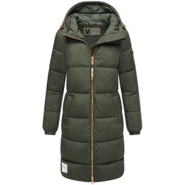 Marikoo Wintermantel Damen Gr&ouml;&szlig;e M kupfer / khaki / wei&szlig;