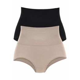 Petite Fleur Bodyforming-Taillenslips (2 St&uuml;ck) Damen Gr&ouml;&szlig;e XS/S nude / schwarz