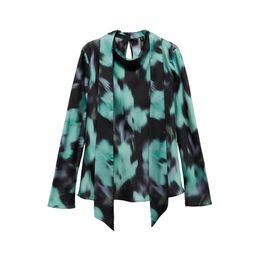 Mango Bluse 'GRETA' Damen Größe L türkis / taubenblau / mint / schwarz