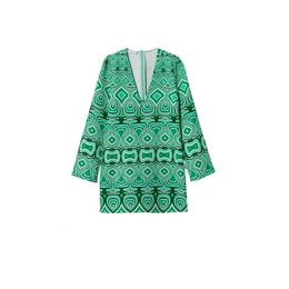 Mango Kleid 'ALMOND' Damen Größe 40 grün / mint / dunkelgrün Winterkleid