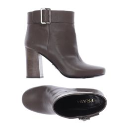 Prada Damen Stiefelette, braun, Gr. 35