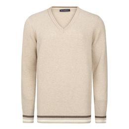 Felix Hardy Pullover Herren Gr&ouml;&szlig;e S beige / braun / wei&szlig;