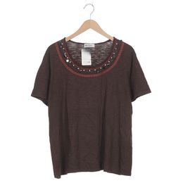 Ulla Popken Damen T-Shirt, braun, Gr. 50