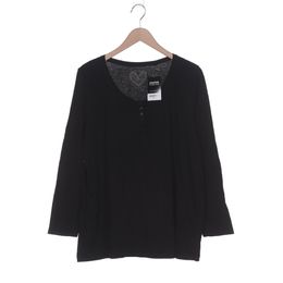 Ulla Popken Damen Langarmshirt, schwarz, Gr. 46