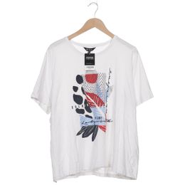 Ulla Popken Damen T-Shirt, weiß, Gr. 50