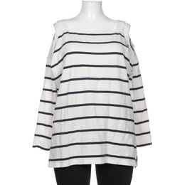 Ulla Popken Damen Langarmshirt, weiß, Gr. 46