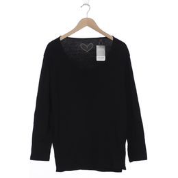 Ulla Popken Damen Langarmshirt, schwarz, Gr. 50