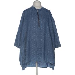 Ulla Popken Damen Bluse, blau, Gr. 58