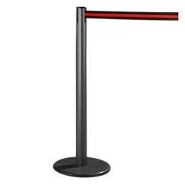 RS-GUIDESYSTEMS® Gurtpfosten GLA 28, anthrazit, Gurt schwarz/rot