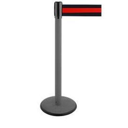 Gurtpfosten GLA 29, anthrazit, Gurt schwarz/rot