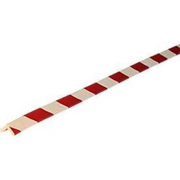 Eckschutzprofil Typ E, 5-m-Rolle, weiß/rot