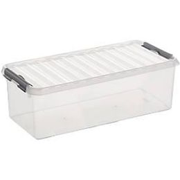 Aufbewahrungsbox Sunware Q-LINE, Verschlussclips, transparent, stapelbar, 9,5 l, L 485 x B 190 x H 147 mm