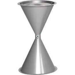 Var Standascher, aus Kunststoff, silber