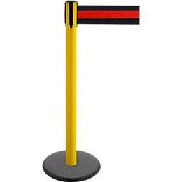 Gurtpfosten GLA 29, gelb, Gurt schwarz/rot