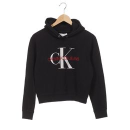 Calvin Klein Jeans Damen Kapuzenpullover, schwarz, Gr. 36