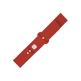 FIXED Silicone Strap Smartwatch Universal 22 mm Red