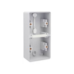 Niko-Servodan Splashproof double vertical surface-mounting box with two single flexible inputs for flush-mounting two functions grey