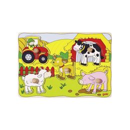 goki - On the farm Lift out puzzle - (57589) Holz