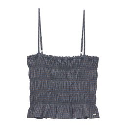 Pull&Bear Pull&Bear Top Damen Gr&ouml;&szlig;e L taubenblau / braun / karamell / offwhite