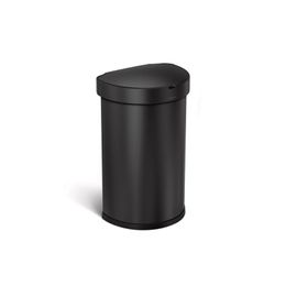 simplehuman 45L halb-runder Sensormülleimer, schwarz