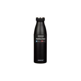 sistema - 500ml Stainless Steel Bottle Black