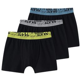 Yigga 3 Jungen Boxer mit farbigem Webbund