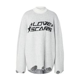 Love Scars Oversized Sweater female White size S