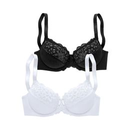 Petite Fleur BH Damen Größe 90 schwarz / weiß