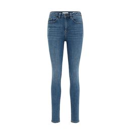 WE Fashion Jeans Damen Größe 32 dunkelblau / braun