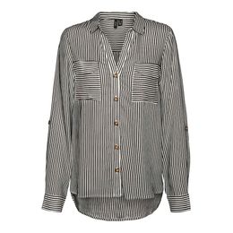 Véro Moda VERO MODA Bluse 'VMBumpy' Damen Größe L schoko / weiß