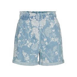 Véro Moda VERO MODA Shorts 'Flora' Damen Größe 32/33 blue denim / weiß